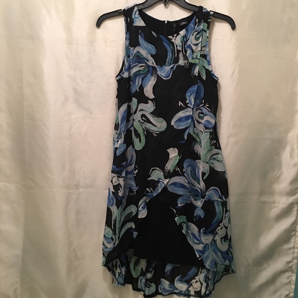 new directions | Dresses | New Directions Black Floral Print Dress ...